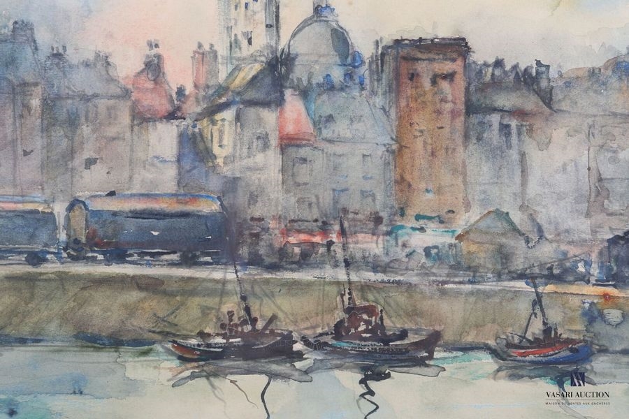 Georges Dominique Roualt | View of a port | MutualArt