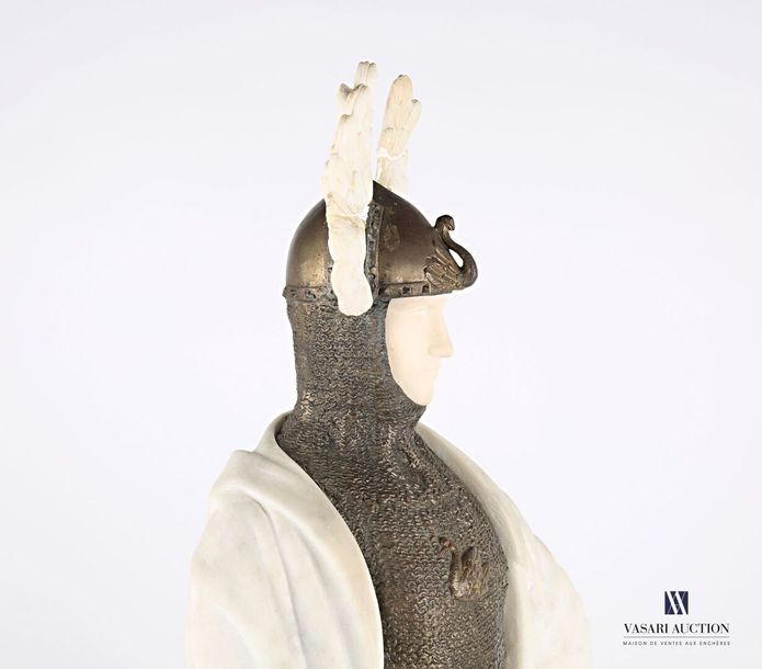 Paul Philippe | A draped warrior with a winged helmet holding his sword ...