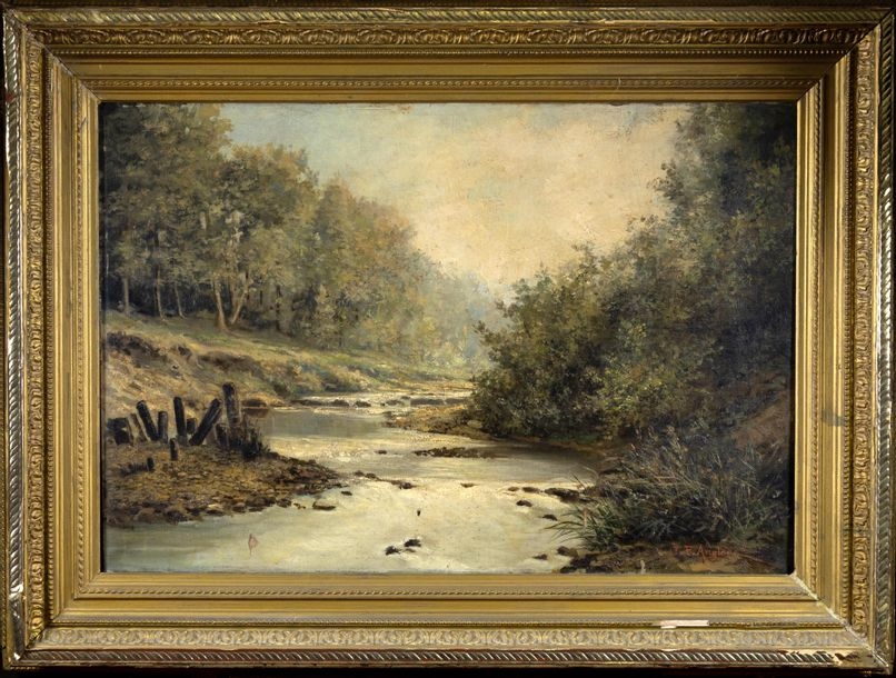 Jean-Paul Anglade | Paysage de rivière | MutualArt