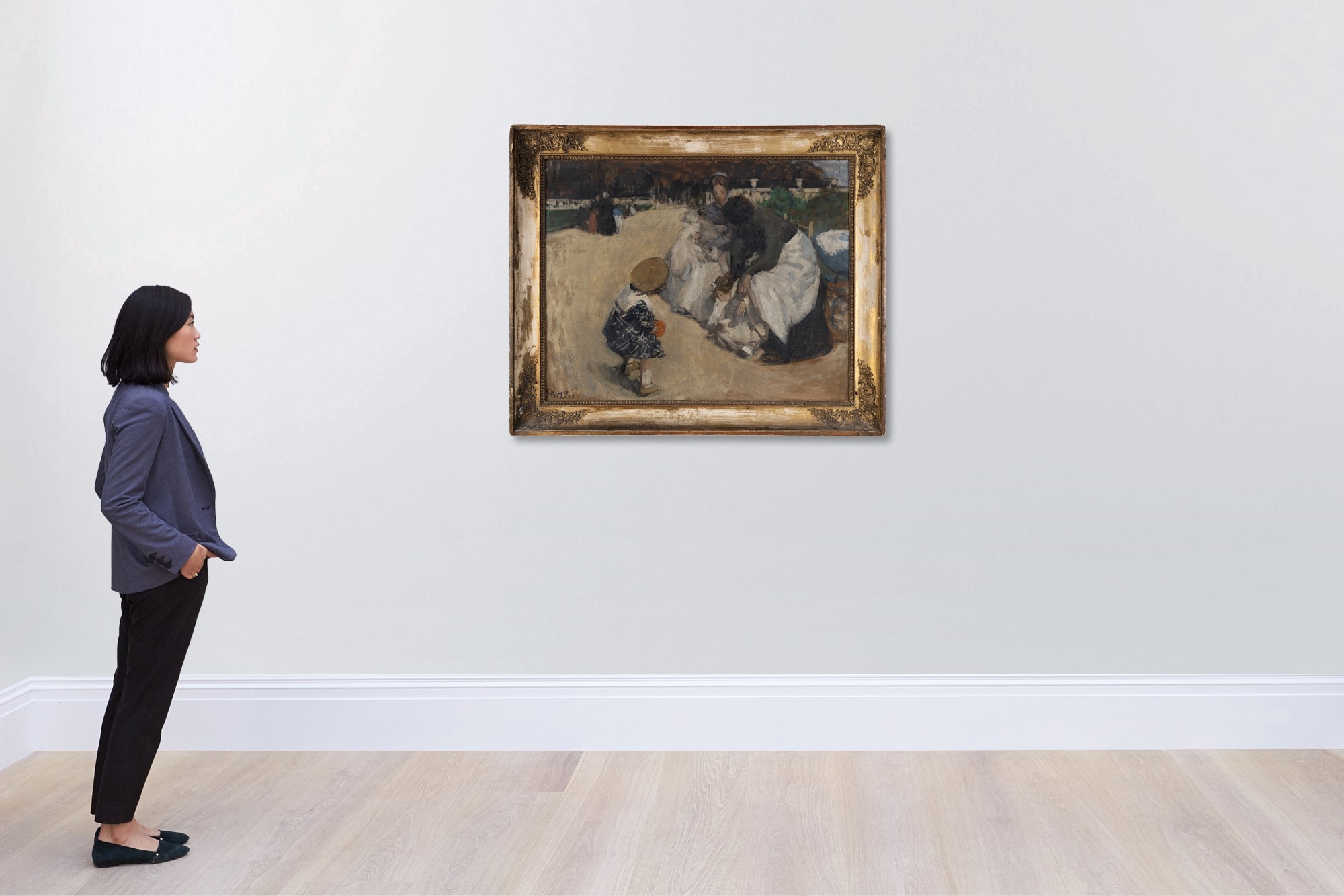 Martha Stettler | Child playing with nannies in the Luxembourg Garden ...