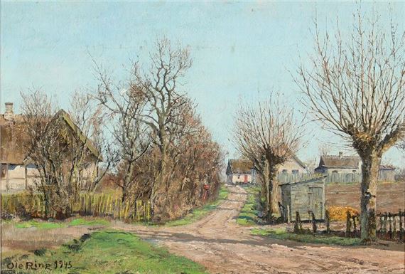 Ole Ring | View from a village (1945) | MutualArt