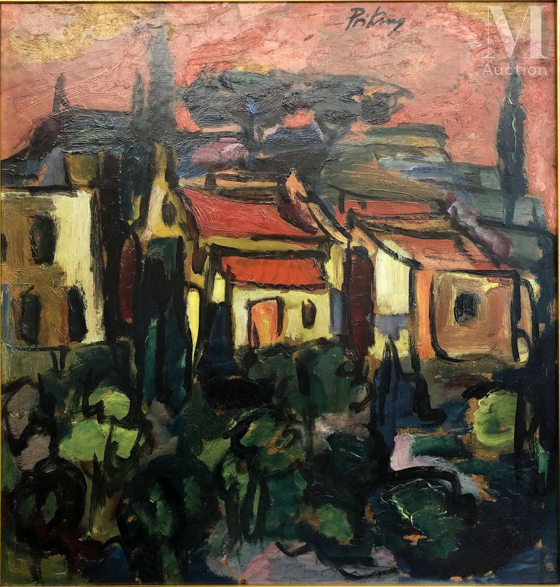 Franz Priking | Les toits rouges | MutualArt