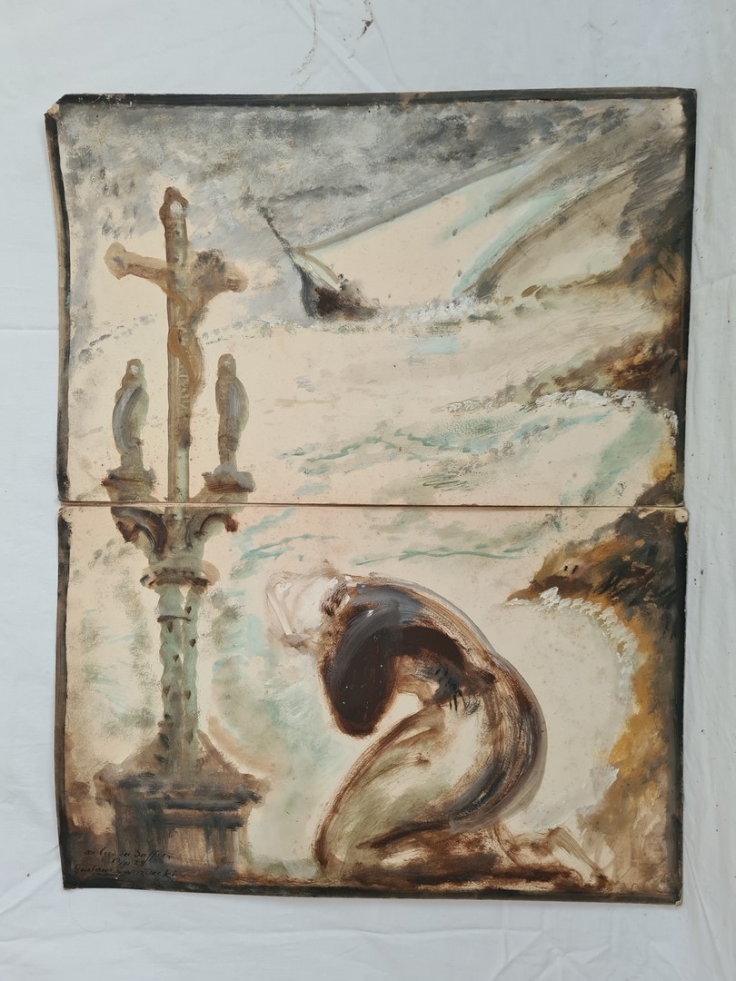 Gustaw Gwozdecki | Au bord du suffren (1928) | MutualArt