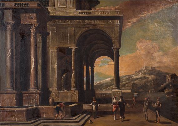 Viviano Codazzi | Edificio con colonne corinzie e loggiato dorico ...