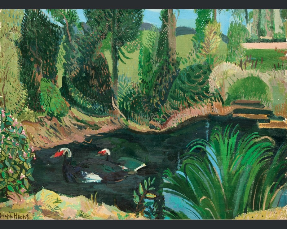 Joseph Hecht | Couple de canards dans un paysage verdoyant | MutualArt