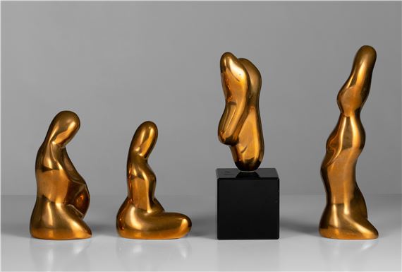 Louis Tanari | four polished brass amorph sculptures | MutualArt