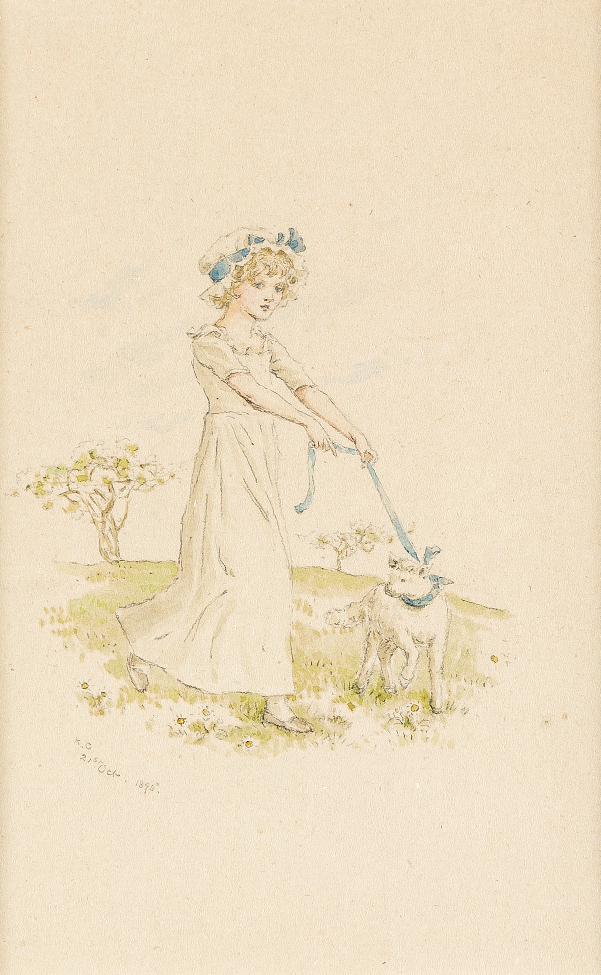 Kate Greenaway | Mary had a Little Lamb. (21) | MutualArt