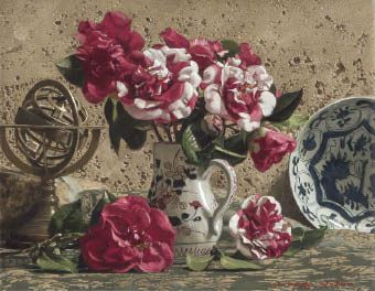 Toshiro Aoki | Camellia and celestial globe | MutualArt