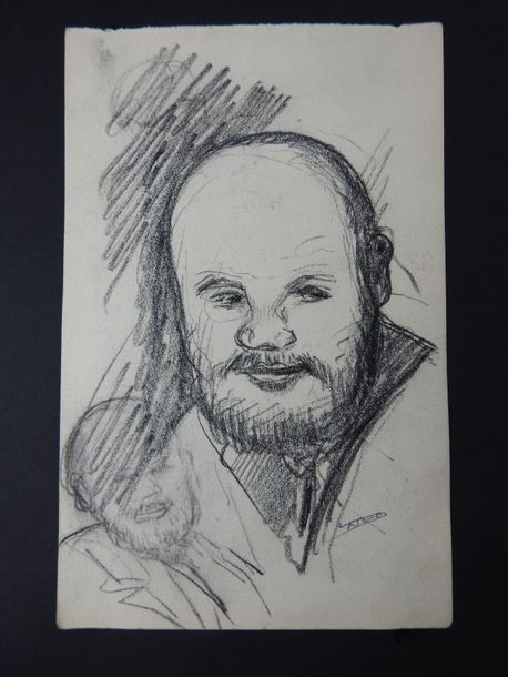 Ferdinand Desnos | four drawings on paper representing portraits and a ...