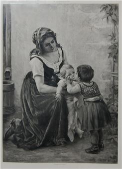 Timoléon Marie Lobrichon | A devoted mother | MutualArt