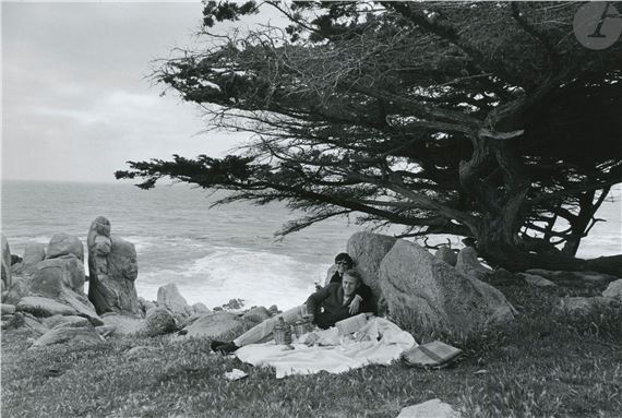 William Claxton | Steve McQueen and Neile Adams at the seaside | MutualArt