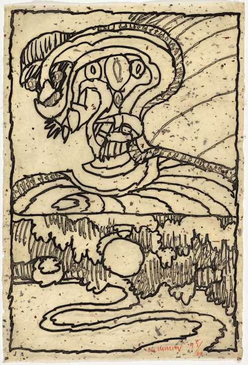 Pierre Alechinsky | Frontière Naturelle (1976) | MutualArt