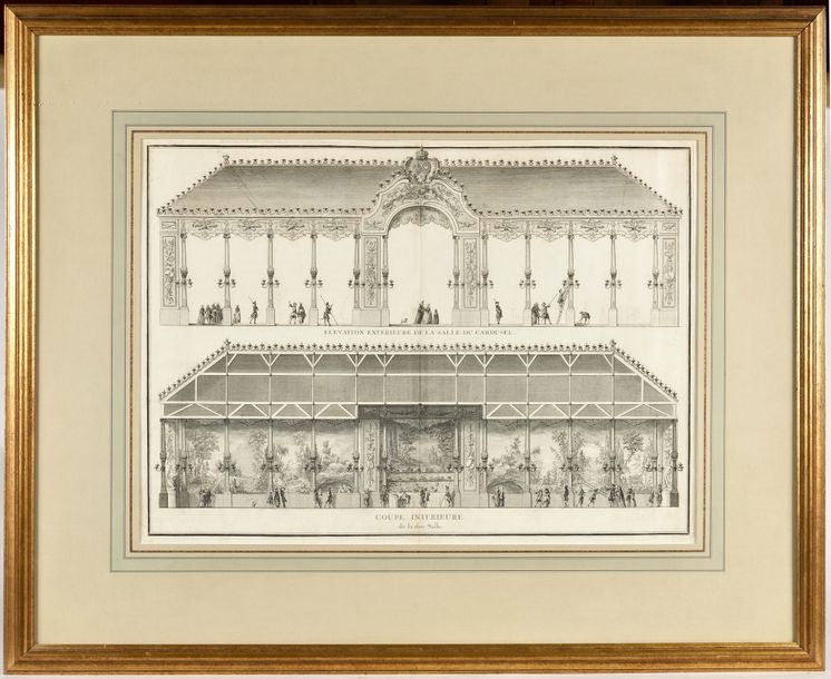 French School, 17th Century | Exterior elevation and interior section ...