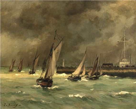 Émile Renouf | L'arrivée au port | MutualArt