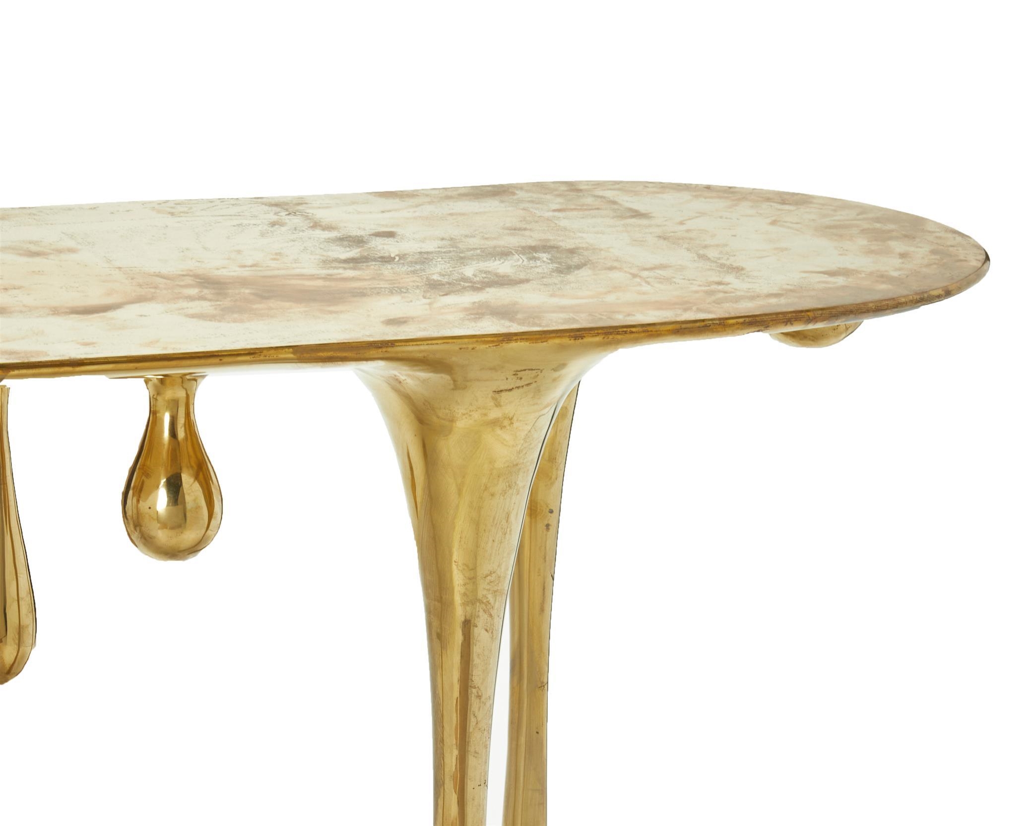 Martyn Lawrence Bullard | Dripping Brass Console Table (2017) | MutualArt