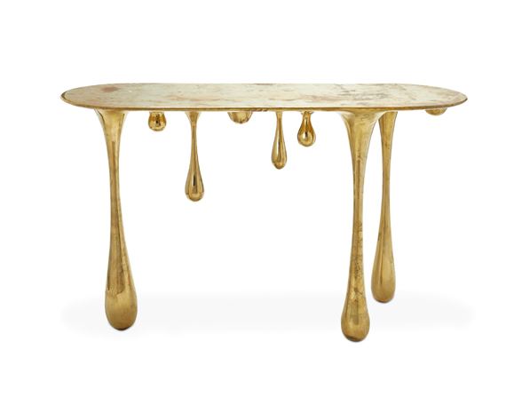 Martyn Lawrence Bullard | Dripping Brass Console Table (2017) | MutualArt