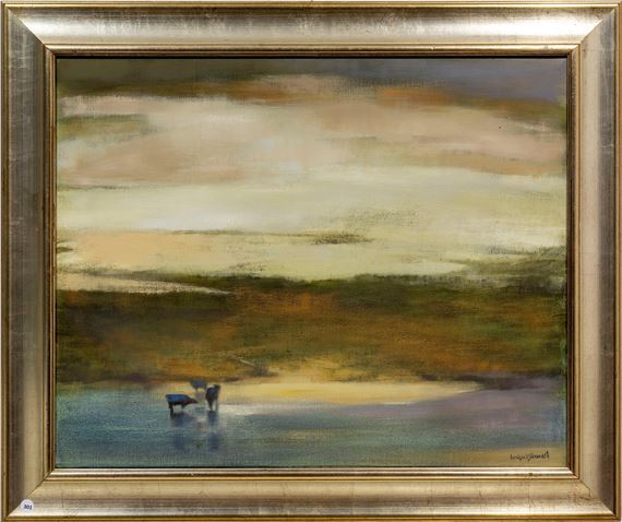 Ann Lindsell-Stewart | Abstract Landscape with Cattle | MutualArt