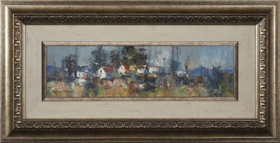 Kobus Petrus Kotzé | Landskap met huise (2019) | MutualArt