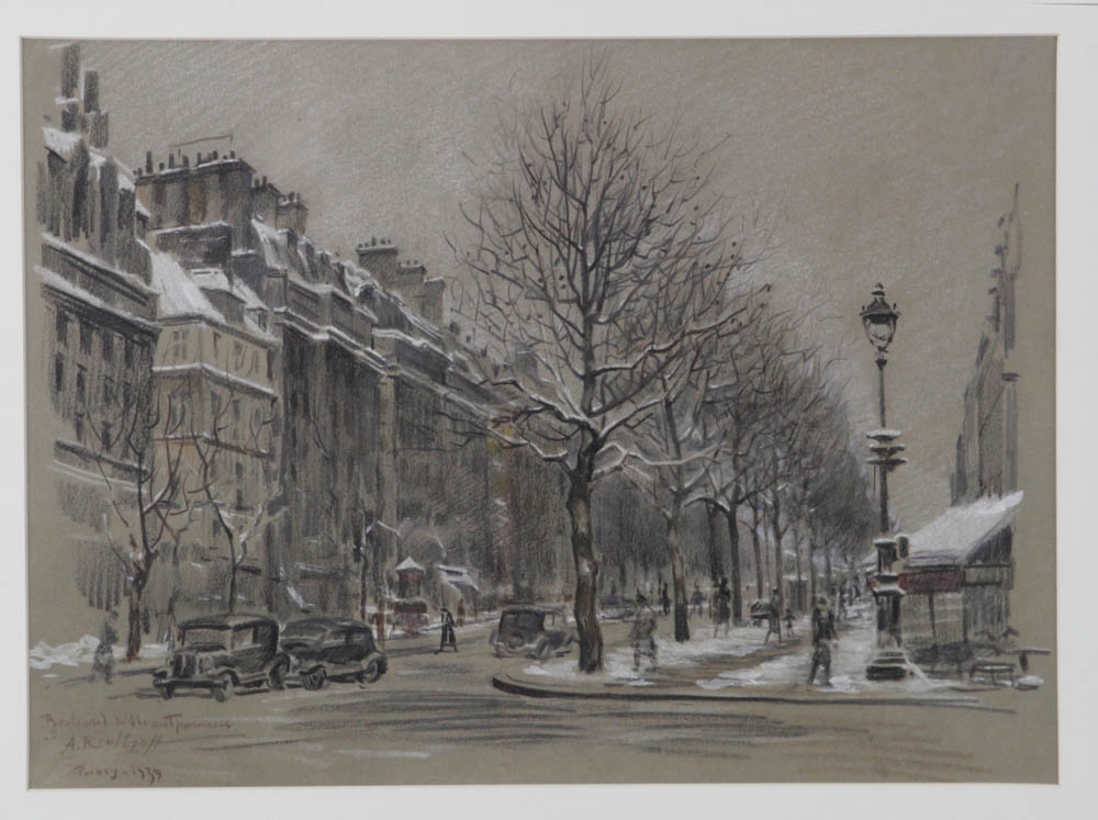 Alexandre Roubtzoff | Parisian Scene (1939) | MutualArt