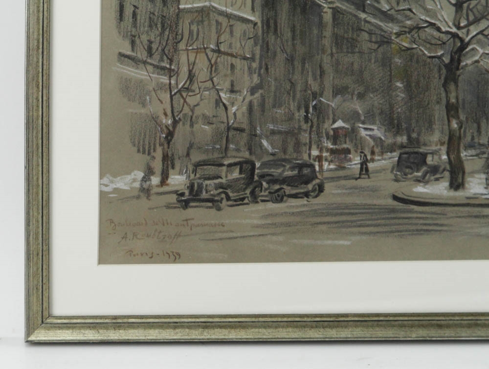 Alexandre Roubtzoff | Parisian Scene (1939) | MutualArt