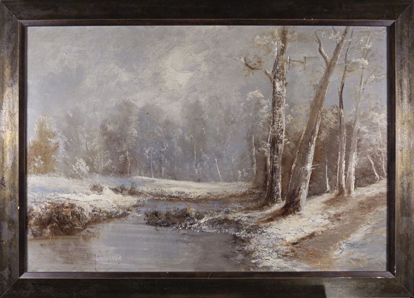 Alfred Godchaux | Rivière enneigée | MutualArt