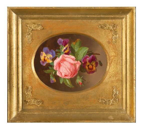 Andreas Lach | A Rose and Surrounded by Pansies | MutualArt