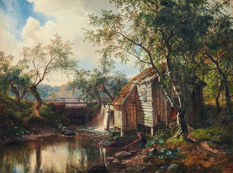 Edvard Bergh | Kor vid sjö | MutualArt