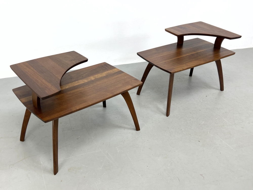 Carl Bissman | 3 pc Walnut Tables | MutualArt