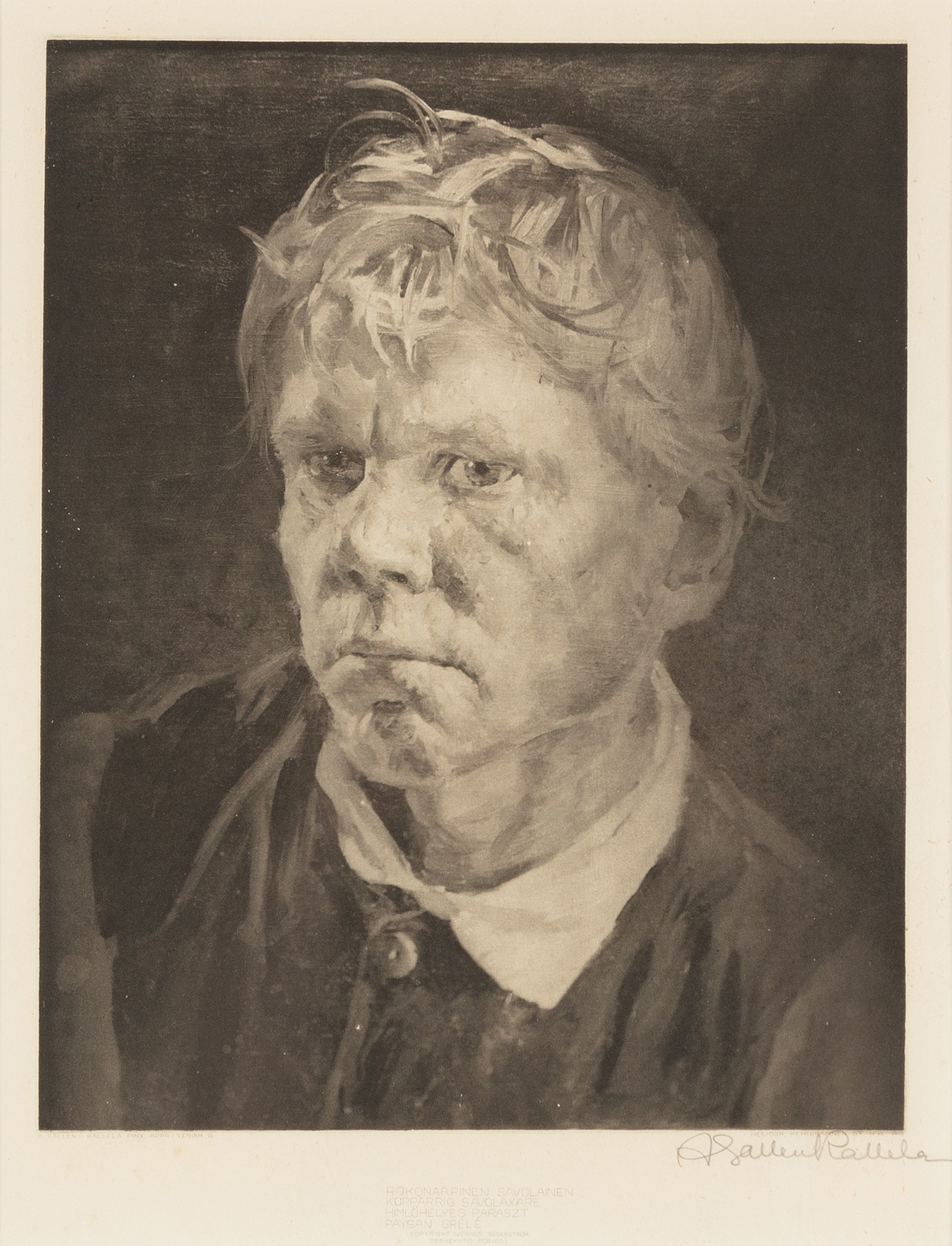 Akseli Gallen-Kallela | Pox-marked boy from Savo | MutualArt