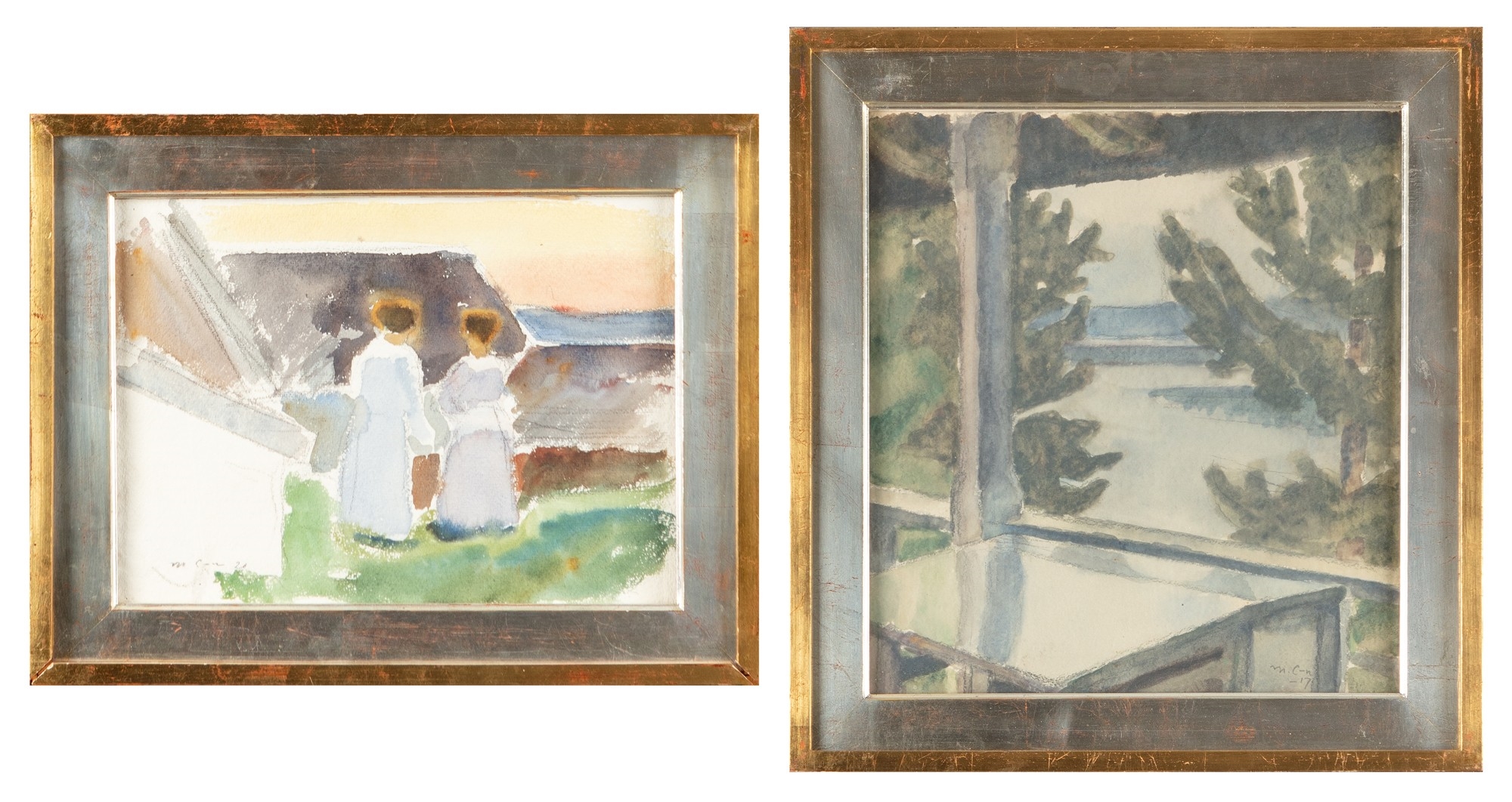 Marcus Collin | Porch and two women (20) | MutualArt