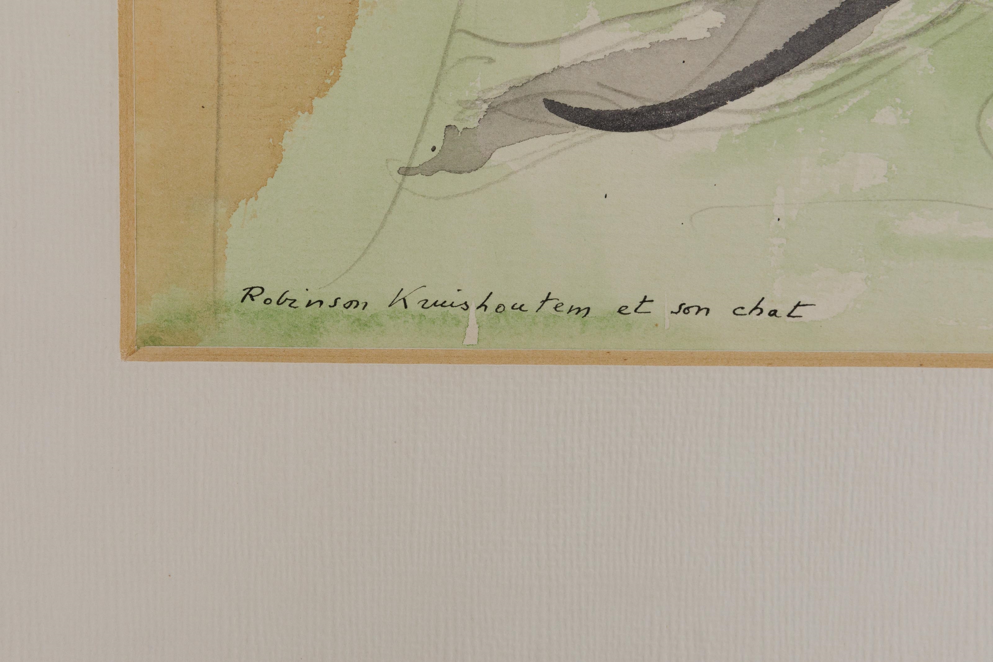 Jean Milo | 'Robinson Kruishoutem et son chat' | MutualArt