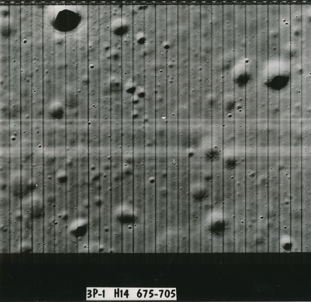 NASA | View of the lunar surface from the space probe Lunar Orbiter III ...