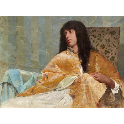 Domenico Morelli | Figura seduta (1875) | MutualArt