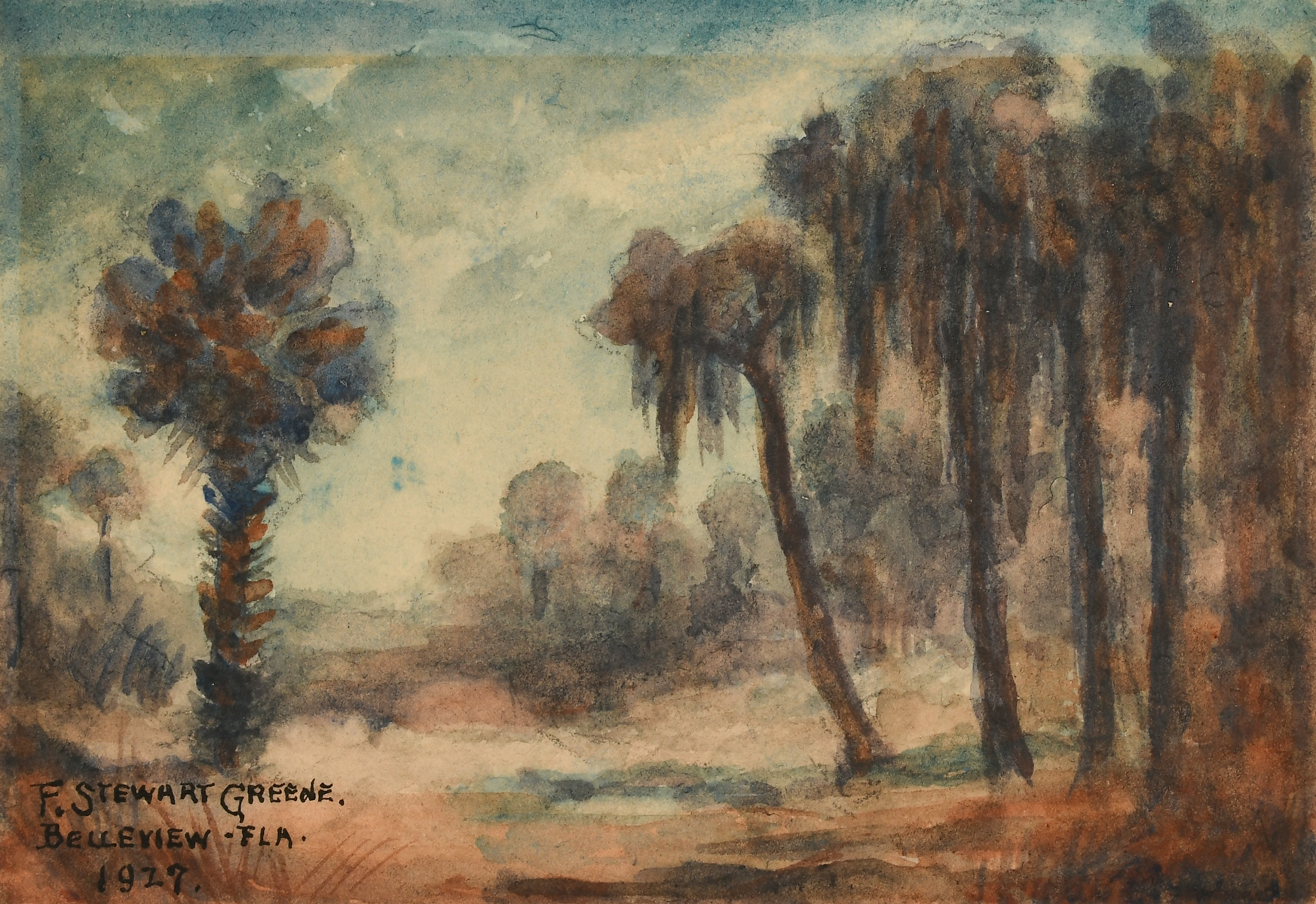 Fred Stuart GREENE | Two Florida Watercolors (1927) | MutualArt