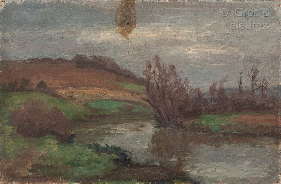 Charles Berthold-Mahn | Landscape with a river | MutualArt