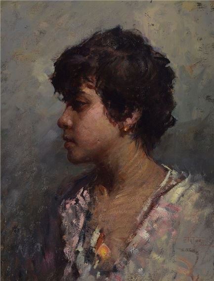 Clemente Tafuri | Portrait of girl | MutualArt