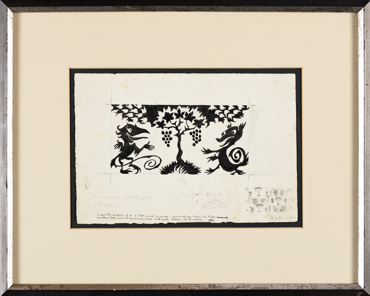 Arthur Rackham | Goblin Market endpaper design. (Circa 1933) | MutualArt