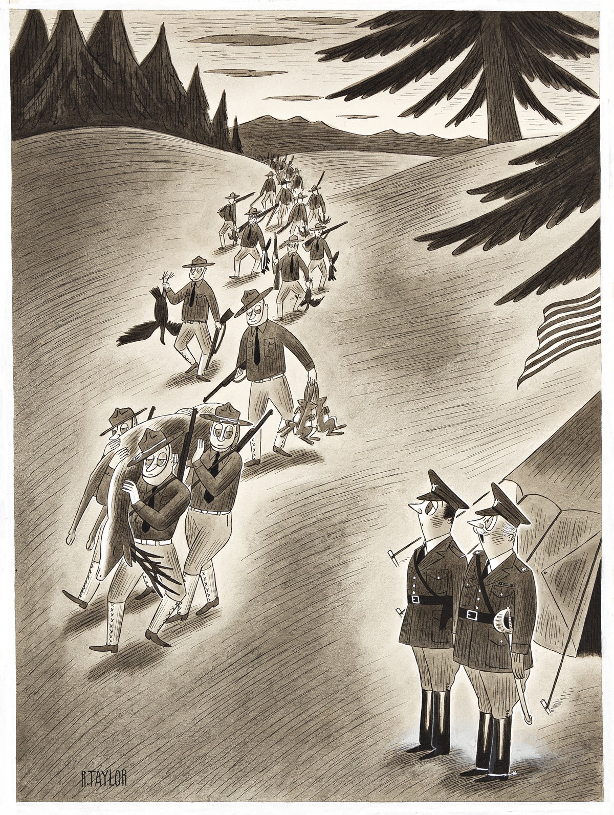 Richard Denison Taylor | Group of three cartoons published in Collier's ...
