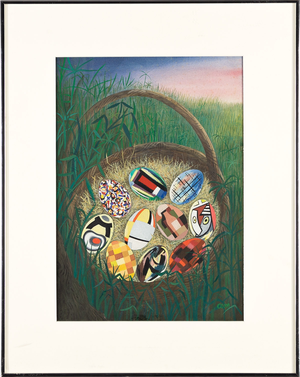 Charles E. Martin | Modern Art Eggs in a Basket. | MutualArt