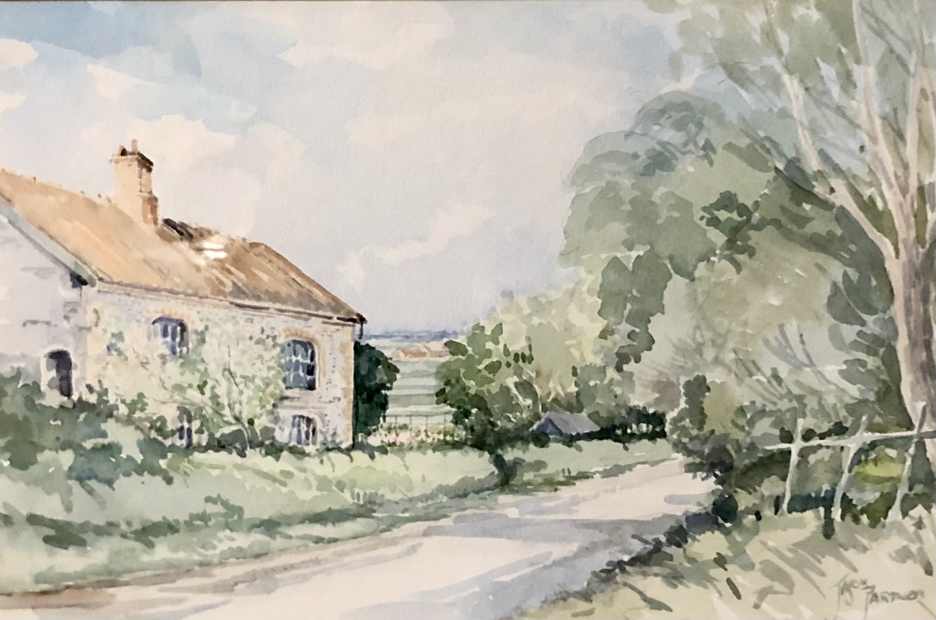 Jason Partner | A stone cottage by a single track | MutualArt
