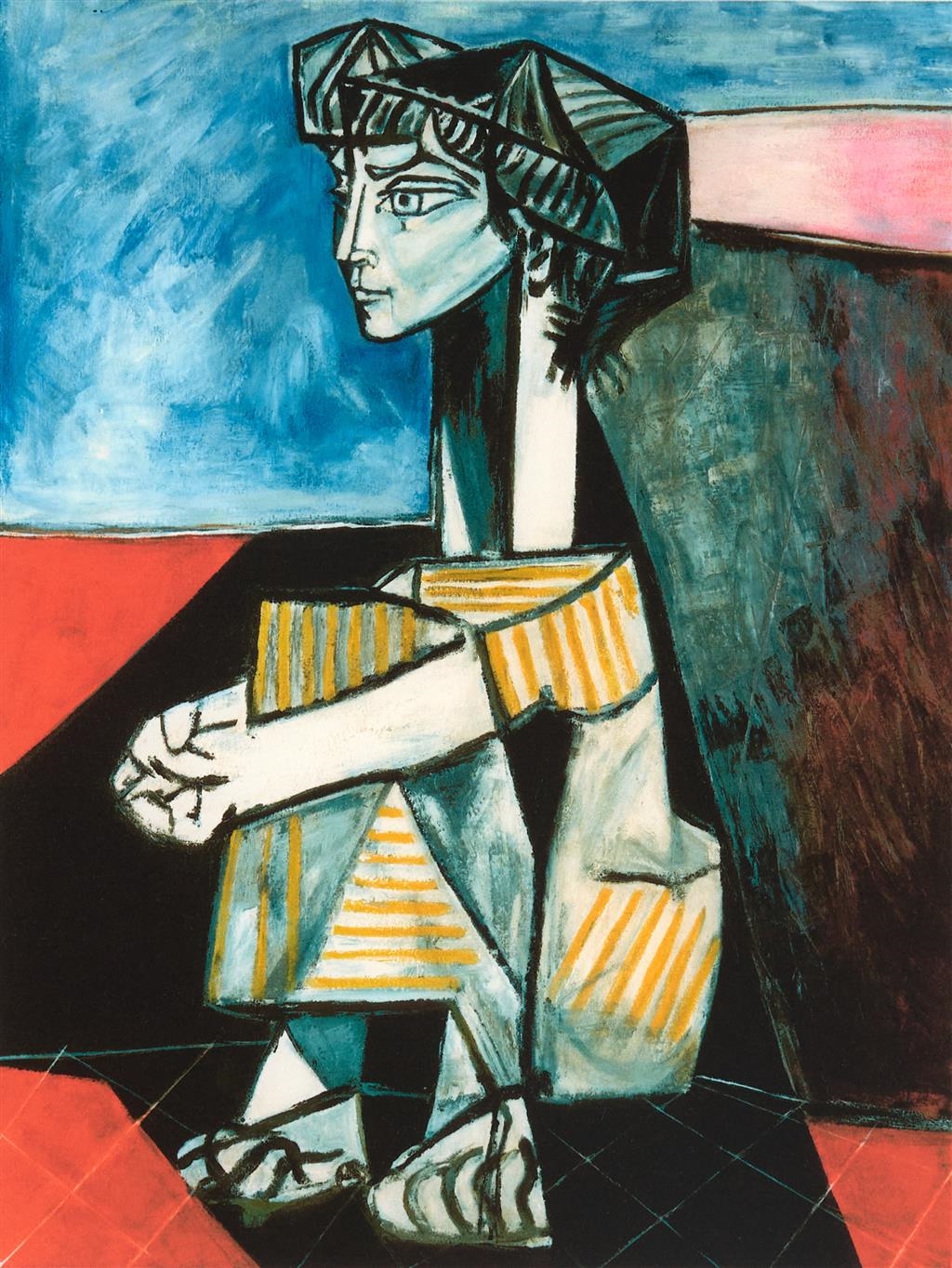 Pablo Picasso | Jacqueline Roque with arms crossed | MutualArt