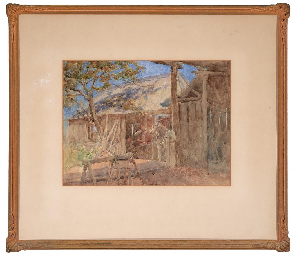 Albert Hanson | Rural scene - Men Working | MutualArt