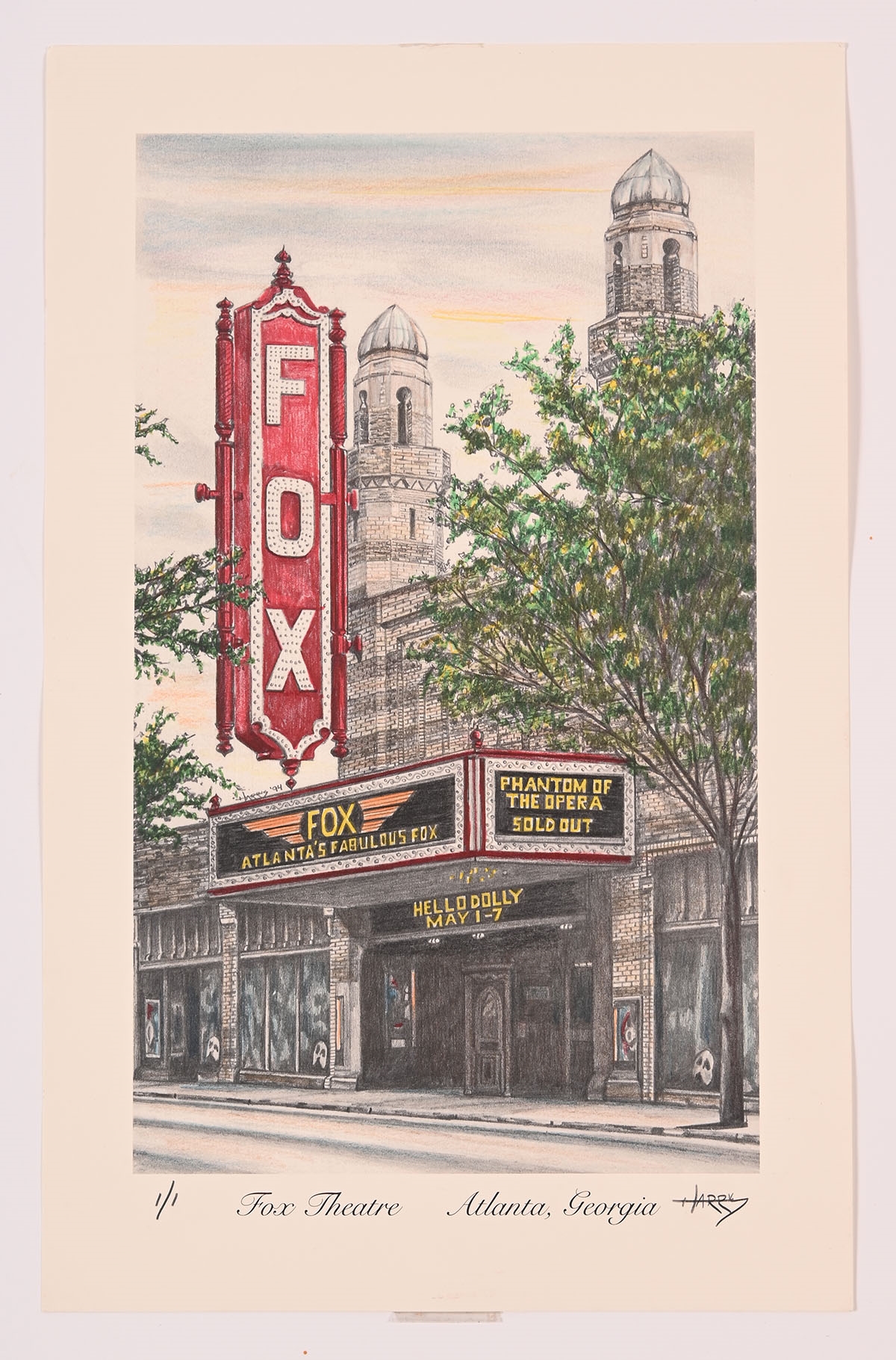 Robert Harris | ROBERT HARRIS COLORED PENCIL FOX THEATER ATLANTA ...