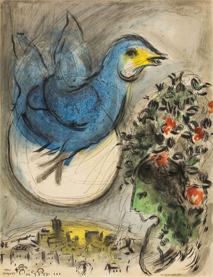 Marc Chagall | The blue bird | MutualArt