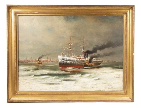 Wesley E. Webber | Iced Over Sail/Steam Freighter Escorted Into Boston ...