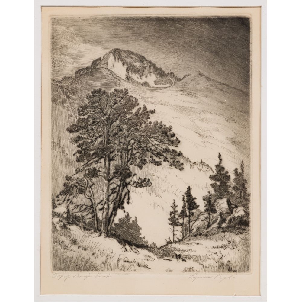 Lyman Byxbe | Aspens and Top of Long's Peak | MutualArt