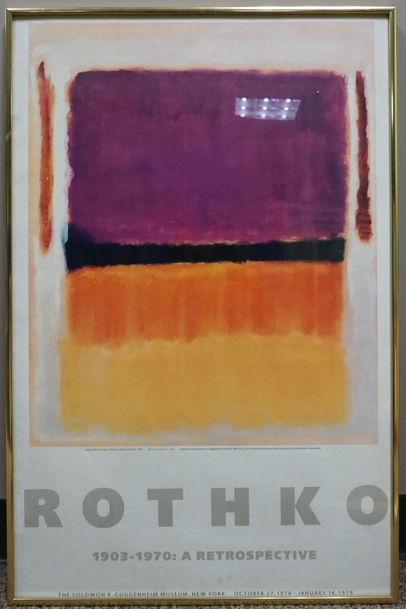 Mark Rothko | Retrospective at the Guggenheim, Exhibition Poster (1978 ...