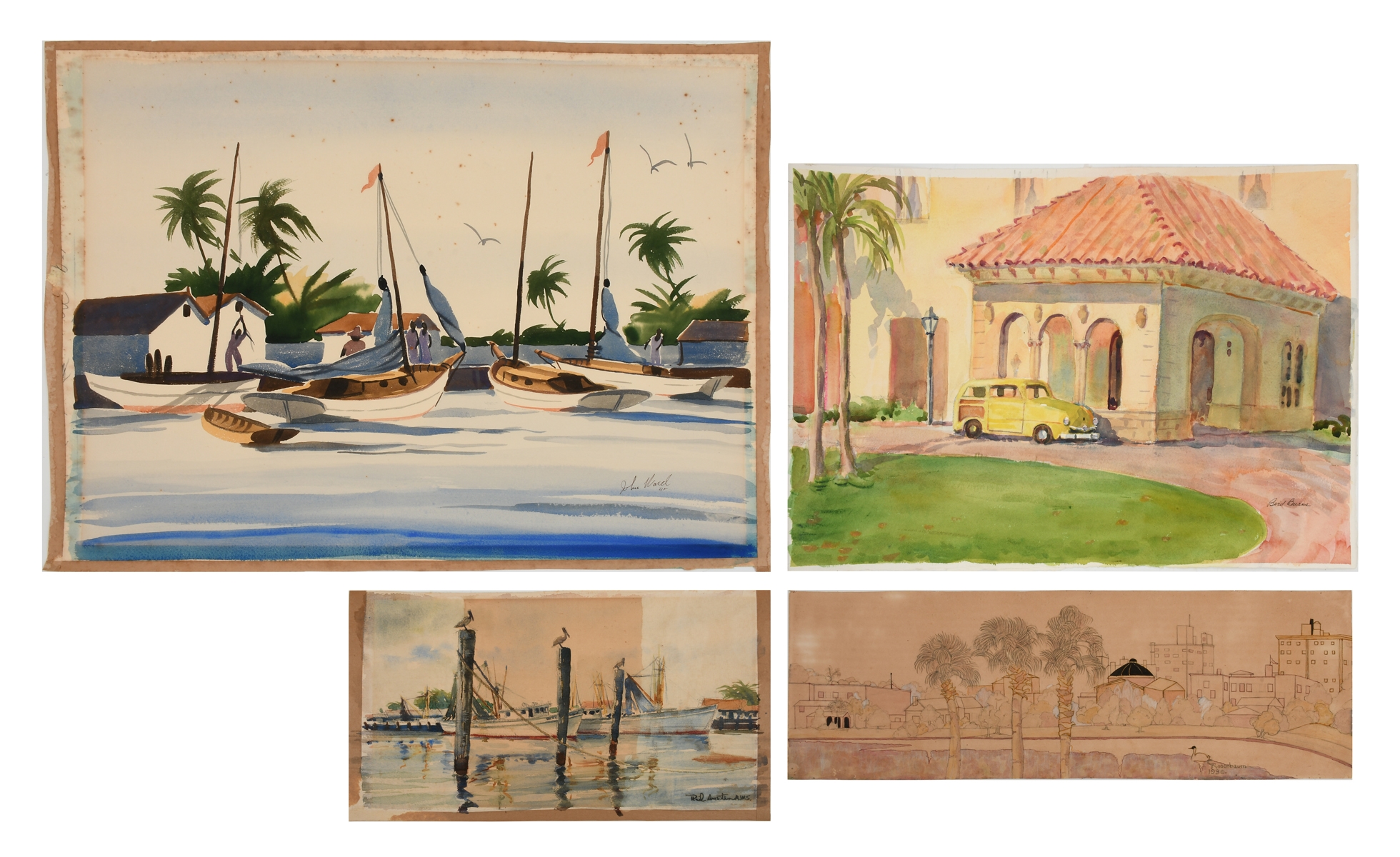Phil Austin | 4PC. FLORIDA PAINTING LOT (1930) | MutualArt