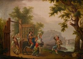 Paolo Monaldi | Country scene with saltarello | MutualArt