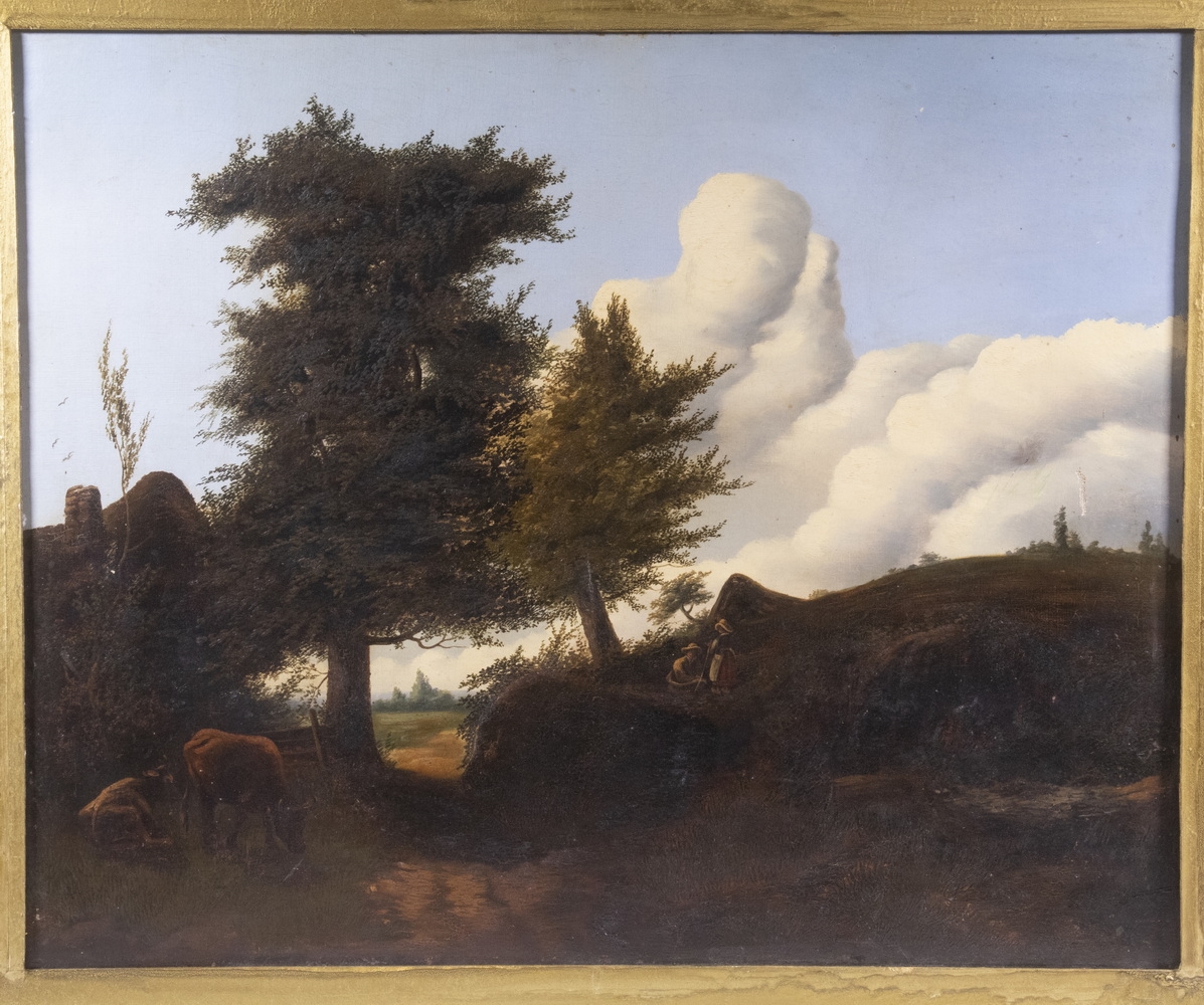 Emile Michel | Bucolic Scene with cows (1842) | MutualArt